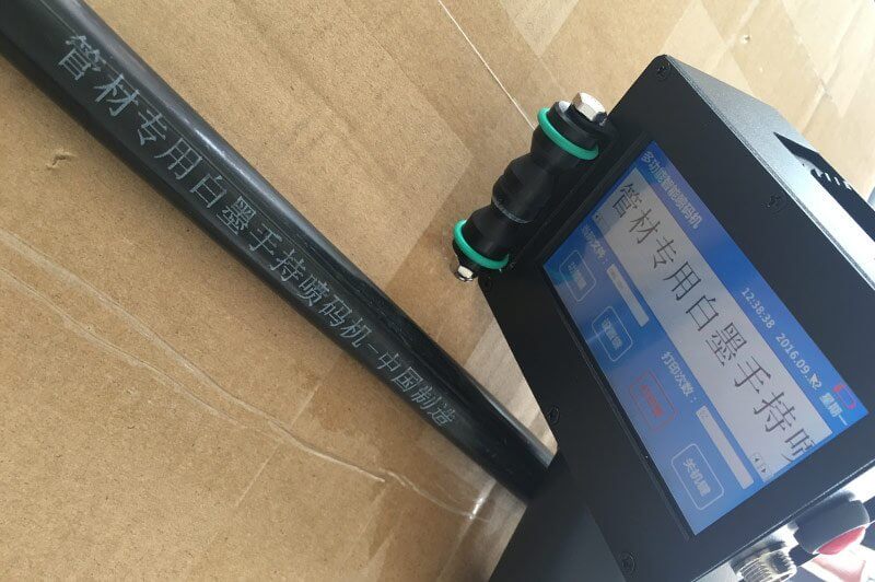 Print cable by the batch number printing machine and handheld coding ...